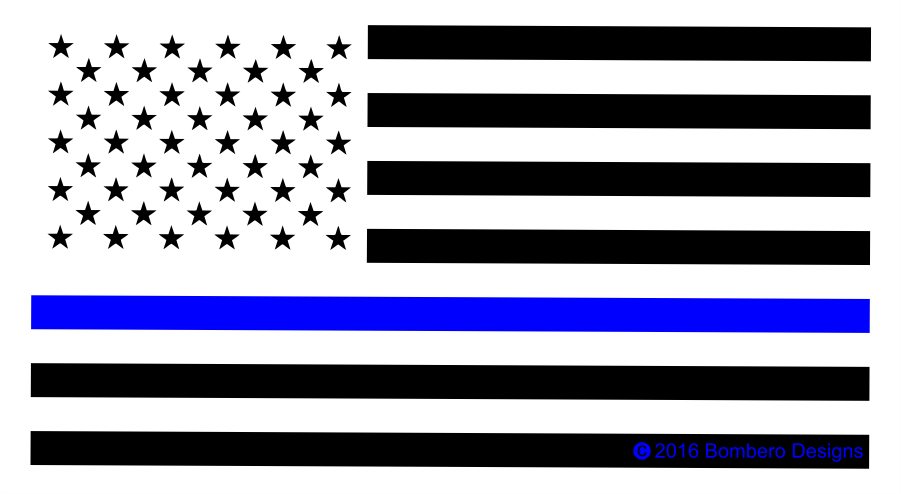 Thin Blue Line Sticker – Bombero Designs